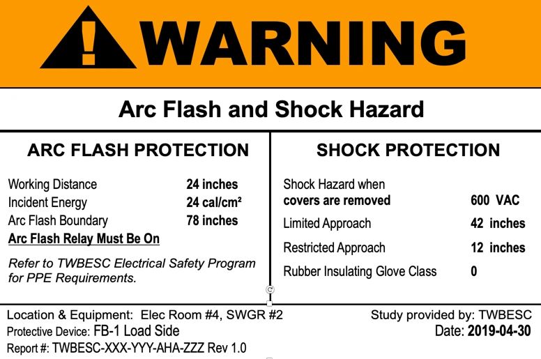 Arc Flash & Shock Equipment Labels Arc Flash & Shock Equipment Labels